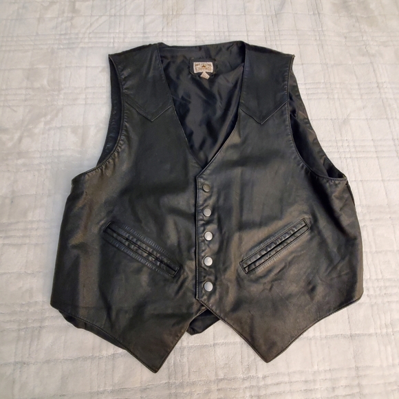 Western Frontier | Jackets & Coats | Vintage Leather Western Vest ...